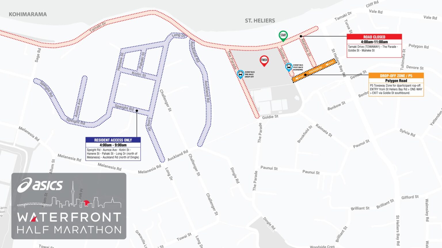 Travel, Traffic & Parking – ASICS Waterfront Half Marathon